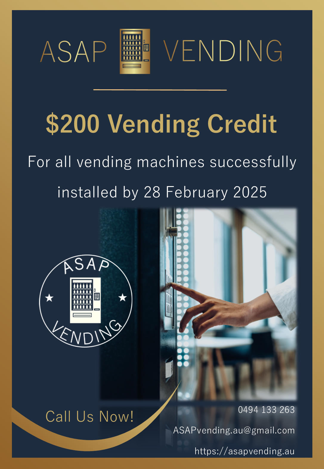 Get $200 Vending Credit Feb 25 | ASAP Vending